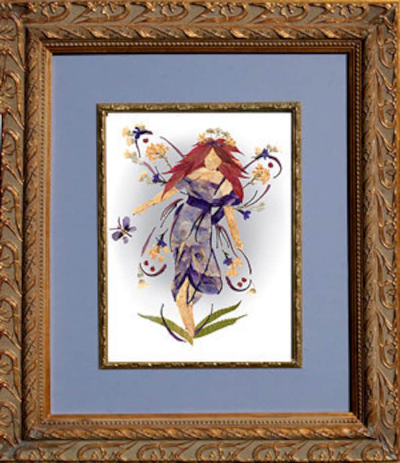 Flower Fairy Picture REAL Pressed Flower Fairies Wings Faery Tale ...