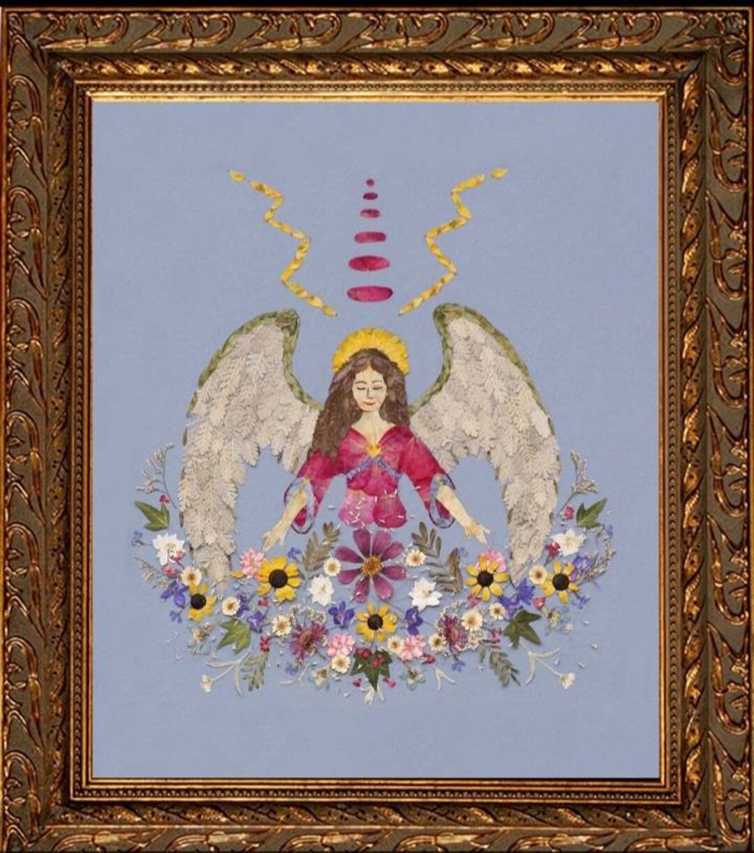 Real Flower Fairy Art *angel of Abundance* Pressed Flower Original ...