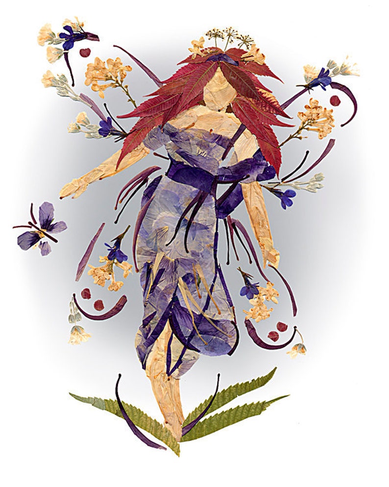 Flower Fairy Picture REAL Pressed Flower Fairies Wings Faery Tale ...