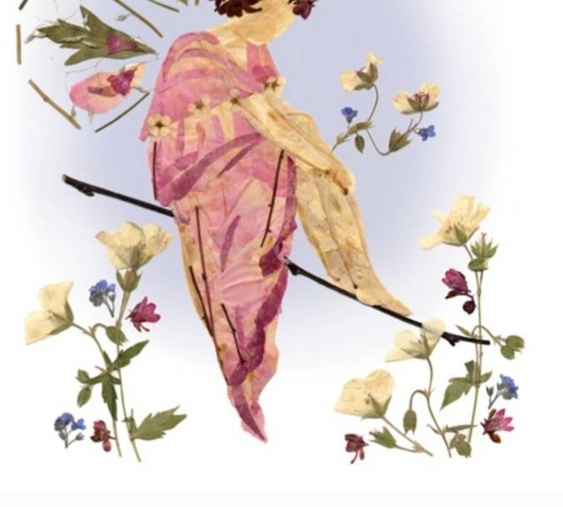 Magical *fairy of Mercy* Flower Art PRINT 8x10 Original Design ...