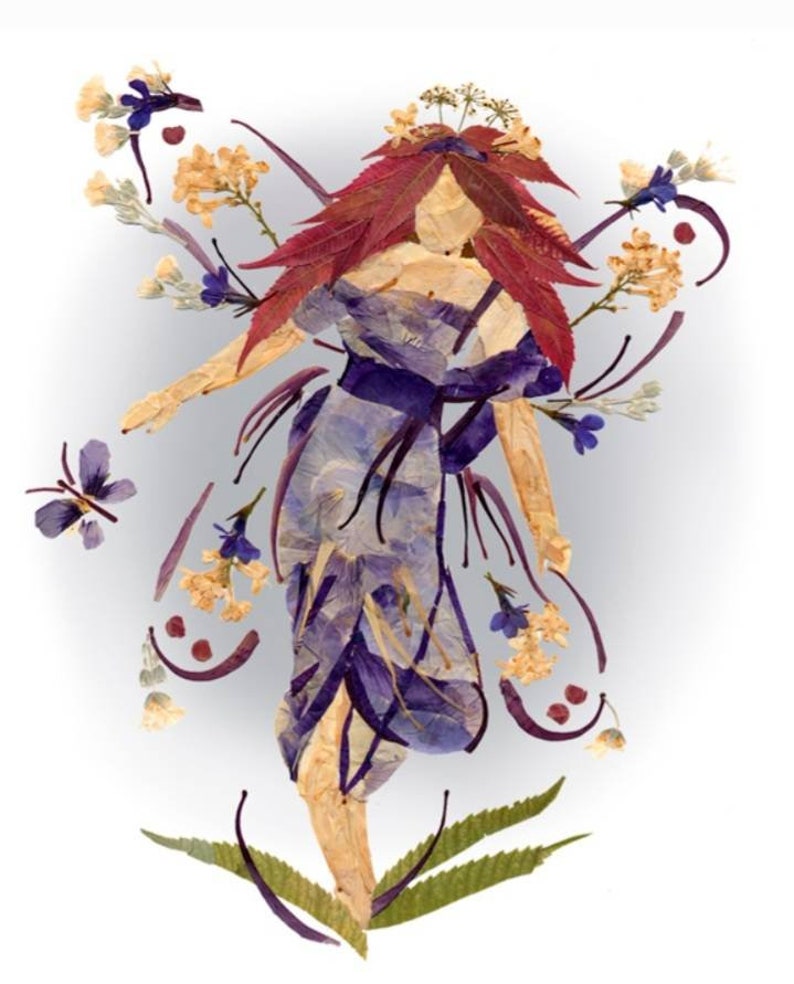 Flower Fairy Picture REAL Pressed Flower Fairies Wings Faery Tale ...
