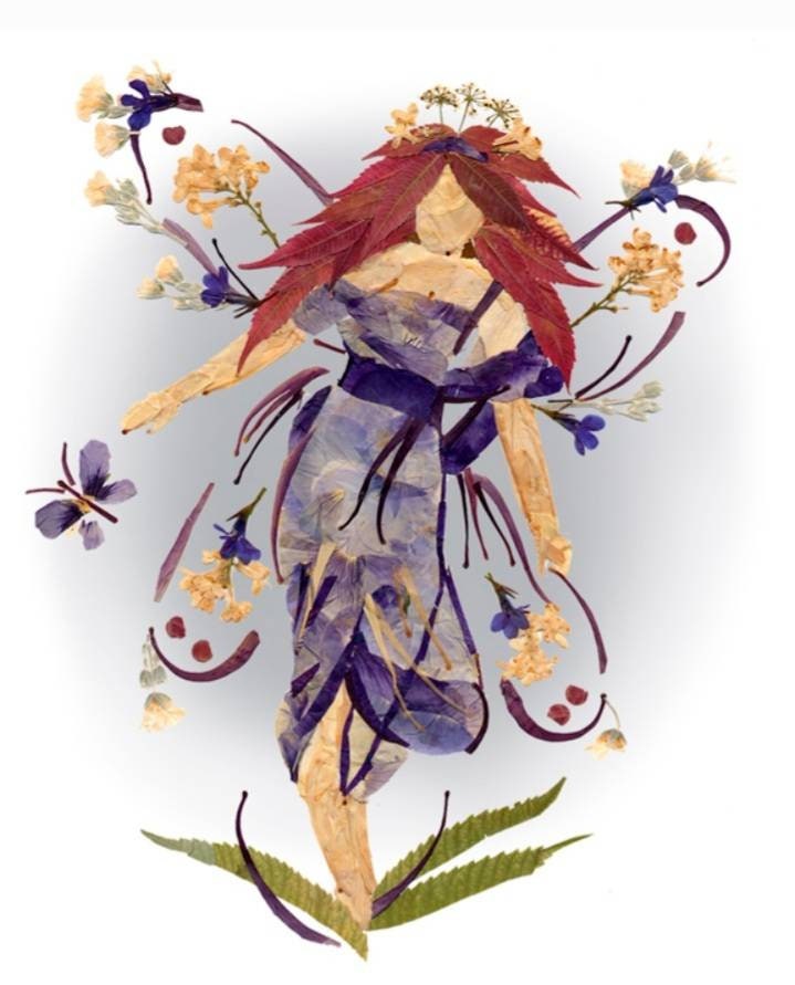 Flower Fairy Picture REAL Pressed Flower Fairies Wings Faery Tale ...