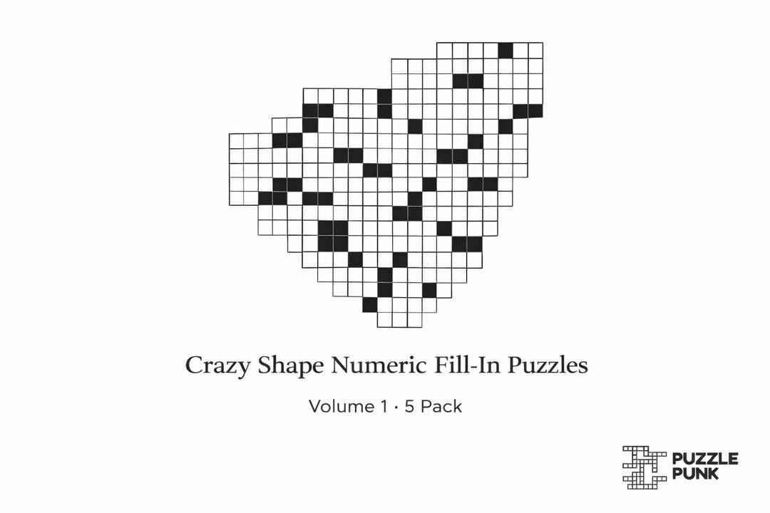 Crazy Shape Numeric Fill-in Puzzles | Volume 1 (5 Pack) | Printable PDF ...