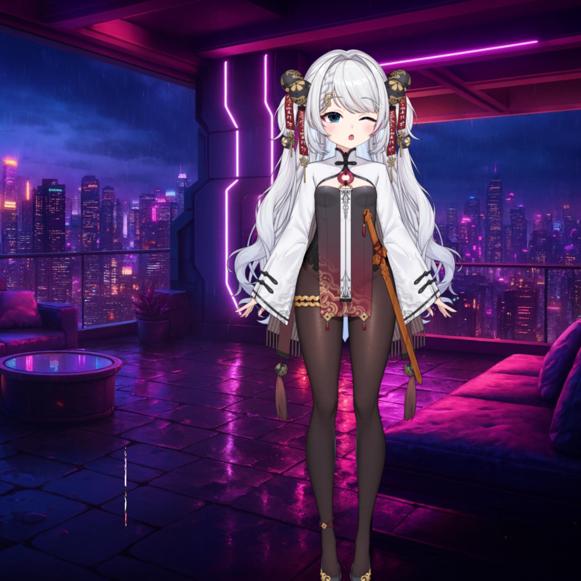 Live2d Vtuber Model Female Avatar Hair Colors | Fully Rigged | Vtube ...