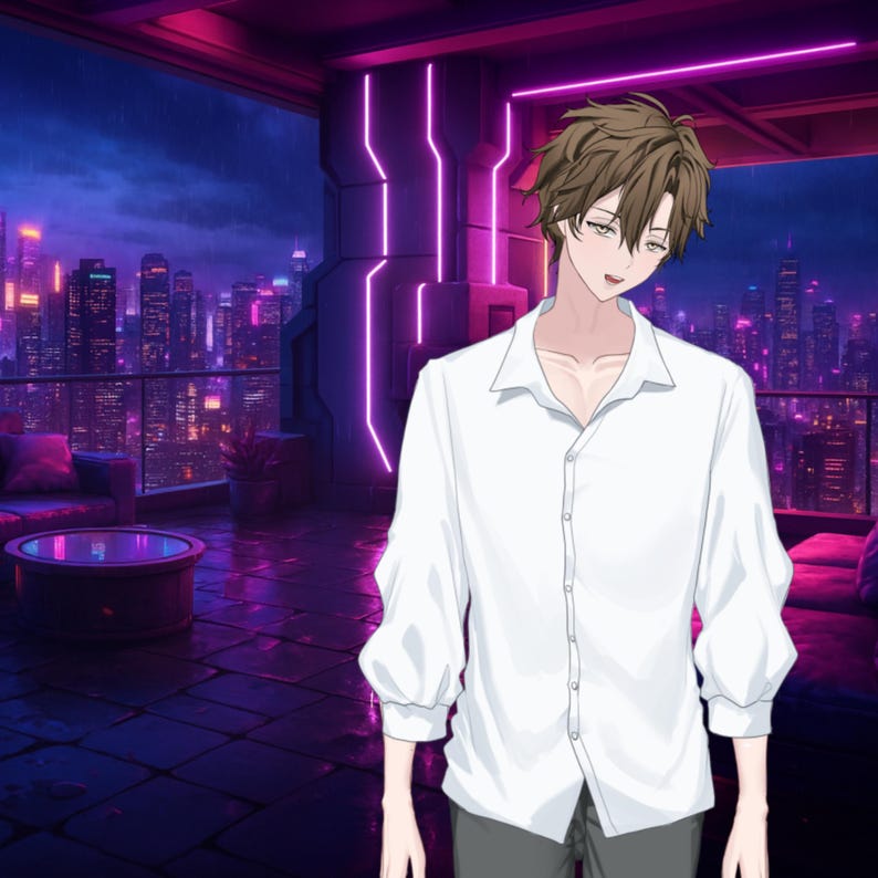 Live2d Vtuber Model Male Avatar | Simple Expressions | Rigged & Vtube ...