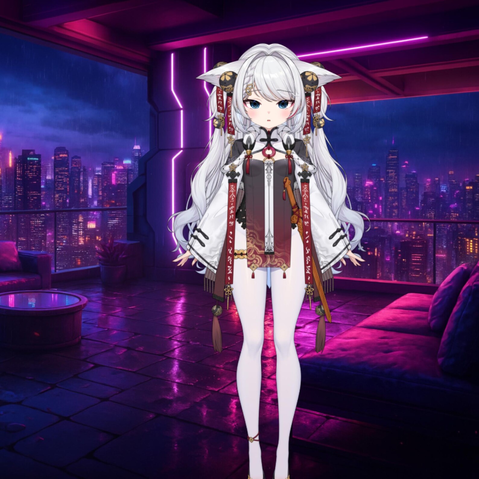 Live2d Vtuber Model Female Avatar Hair Colors | Fully Rigged | Vtube ...