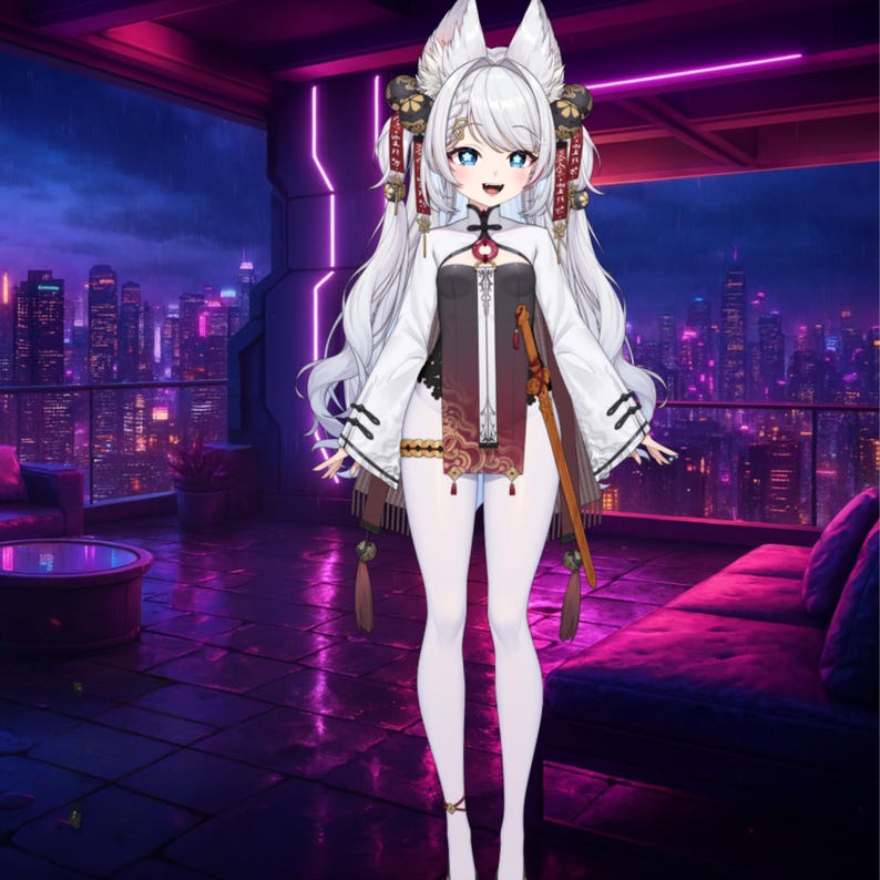 Live2d Vtuber Model Female Avatar Hair Colors | Fully Rigged | Vtube ...
