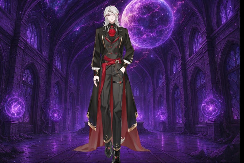 Live2d Vtuber Model Male Avatar | Dark Fantasy Anime Boy | Fully Rigged ...