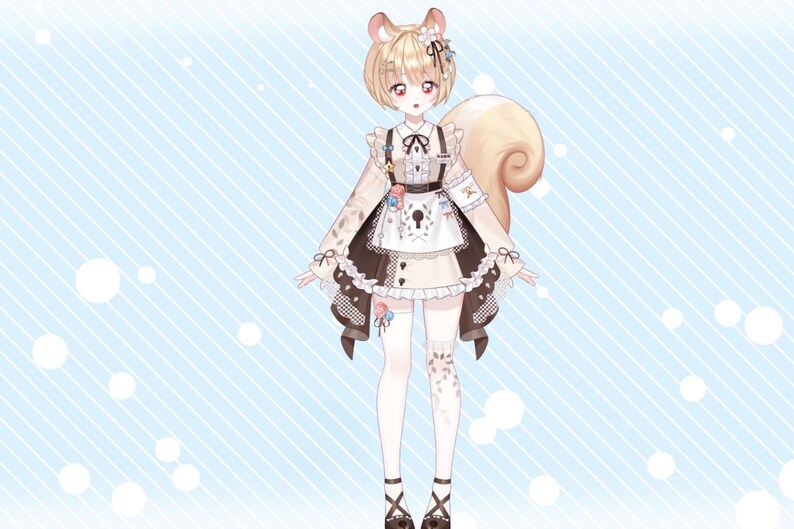 Live2d Vtuber Model | Cute Squirrel Girl Avatar | Fully Rigged & VTS ...