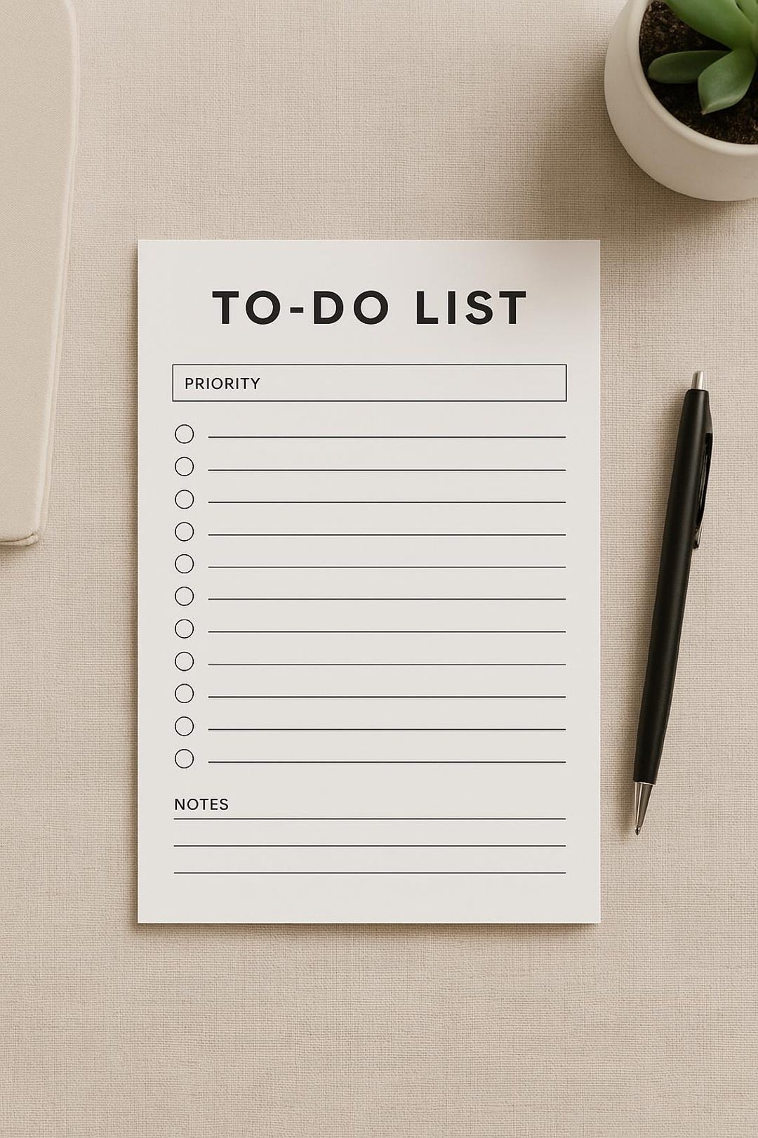 Minimal To-do List Template - Etsy