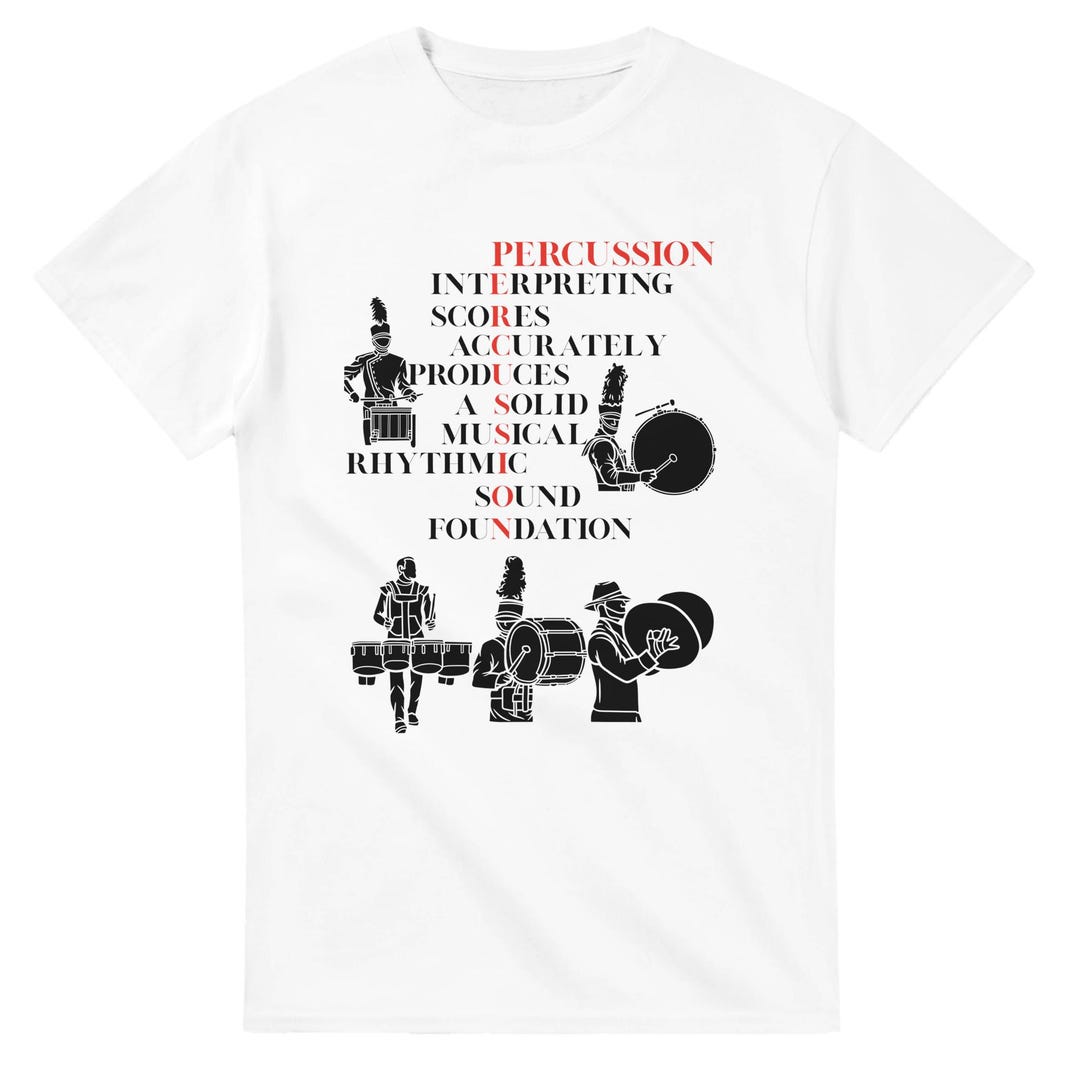 Marching Band Percussion T-shirt – Heavyweight Cotton, Classic Fit ...