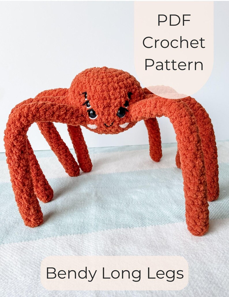 Large Crochet Spider With Bendy Legs Pattern PDF - Etsy