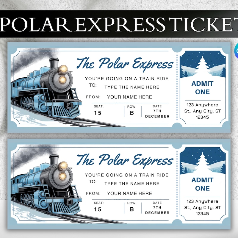 Polar Express Golden Ticket - Etsy