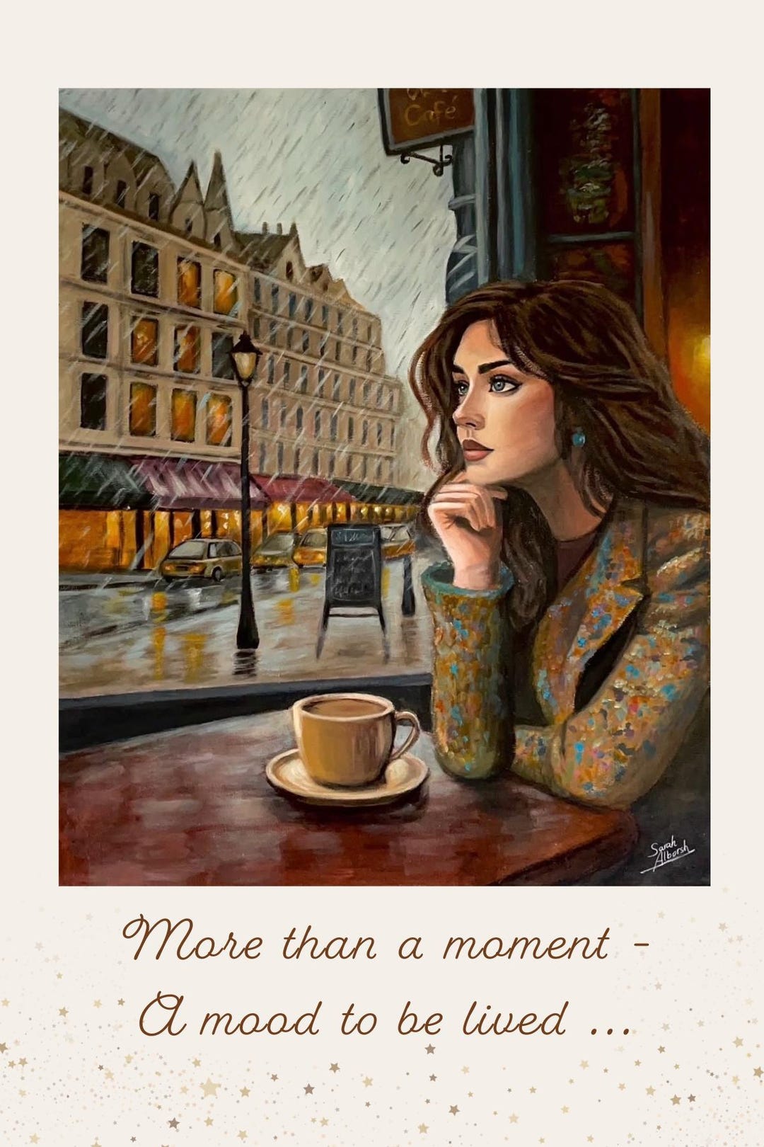 Rainy Day Cafe Art Magnet ⎮ Melancholy French Architecture Decor ...