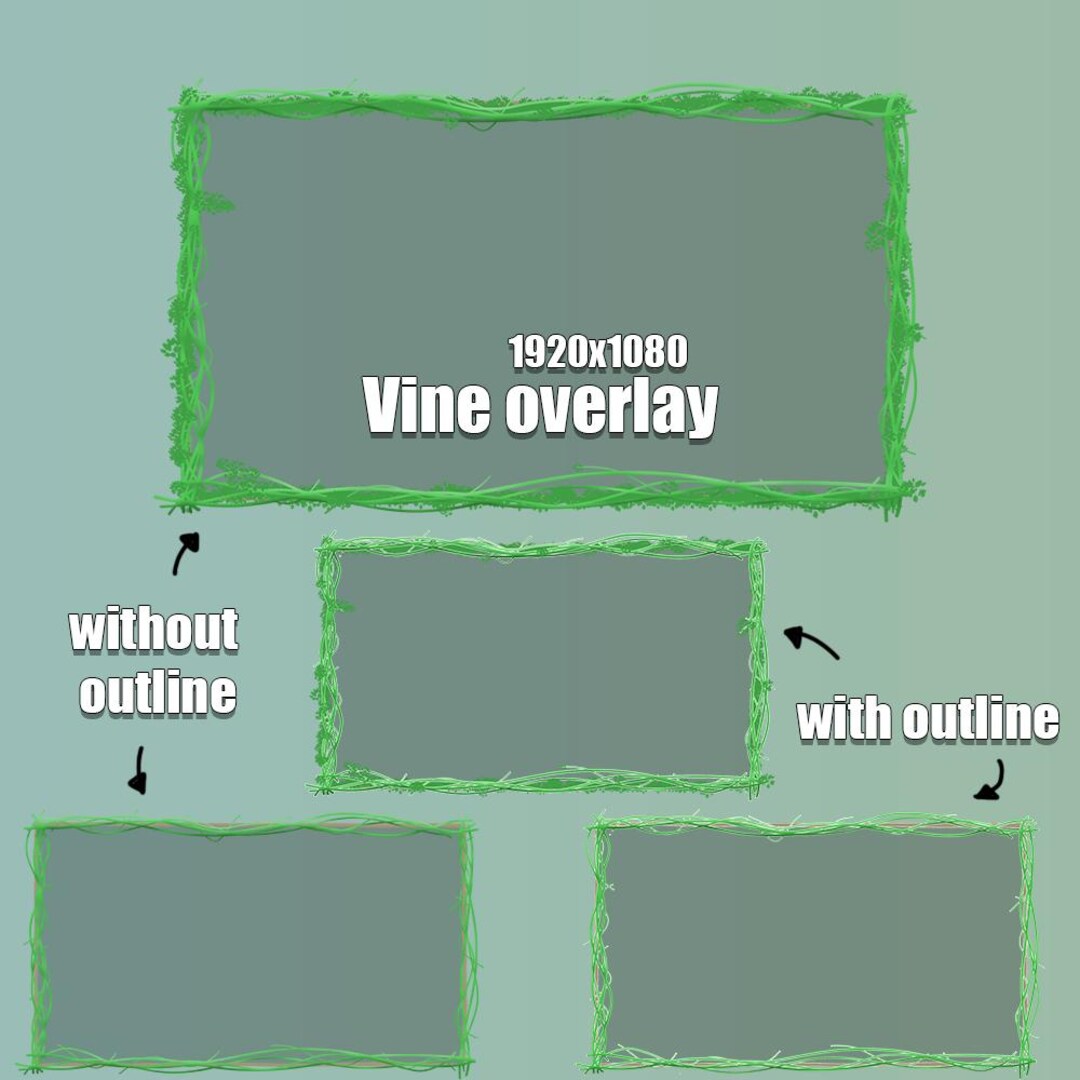 Minimalistic Vines 1920x1080 - Stream/twitch Cam Overlay - Etsy