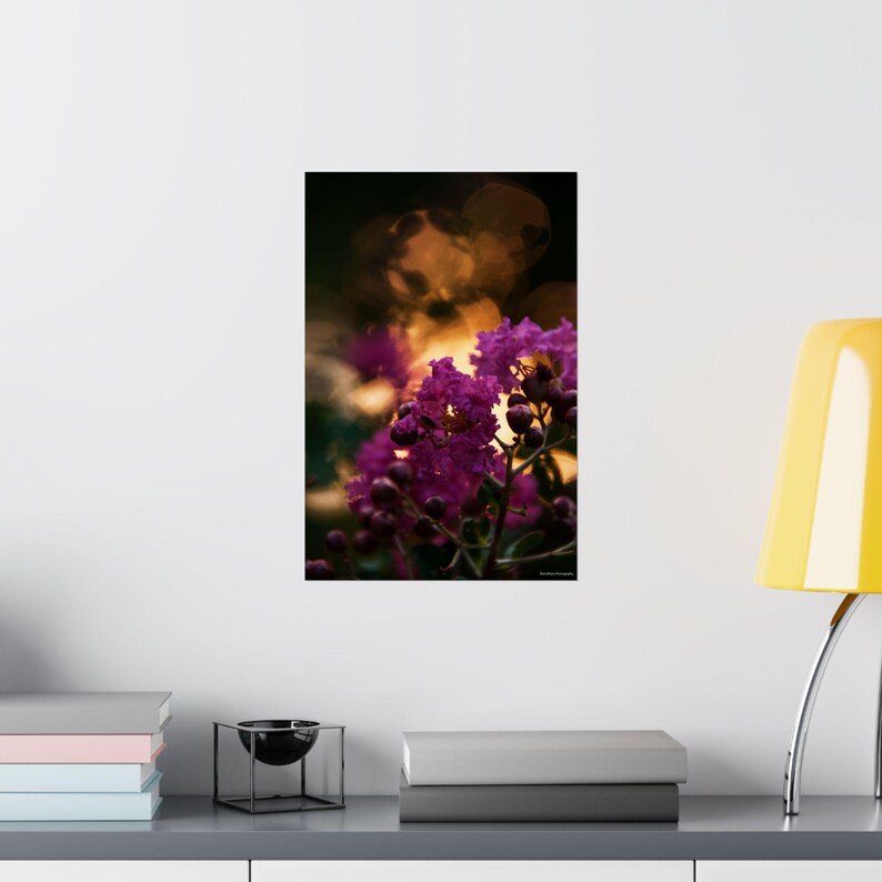 Purple Crape Myrtle Bloom Poster Vertical Matte - Etsy