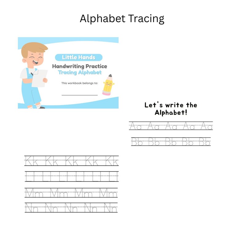 Alphabet Tracing Worksheets for Kids | Handwriting Practice Printable ...