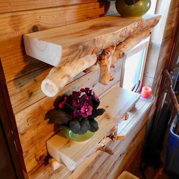 Log Shelves - Etsy