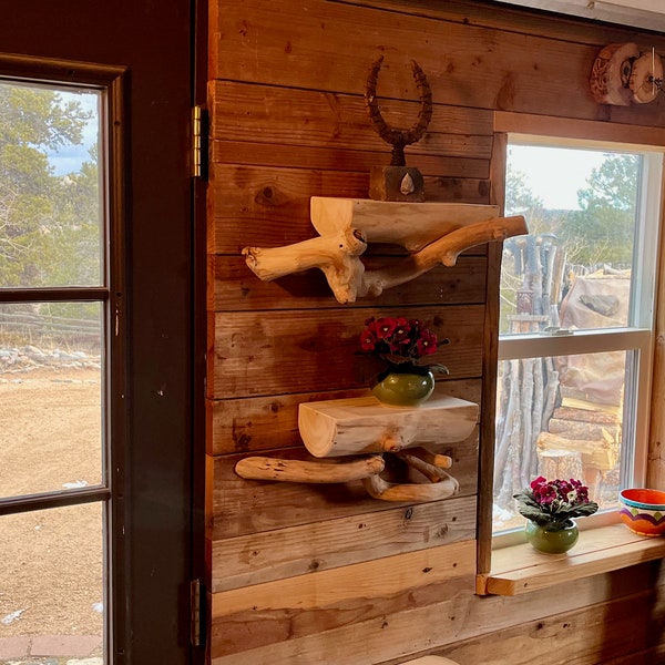 Log Shelves - Etsy