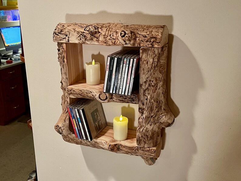 Live Edge Aspen Log Wall Shelf Rustic Entryway Shelf - Etsy
