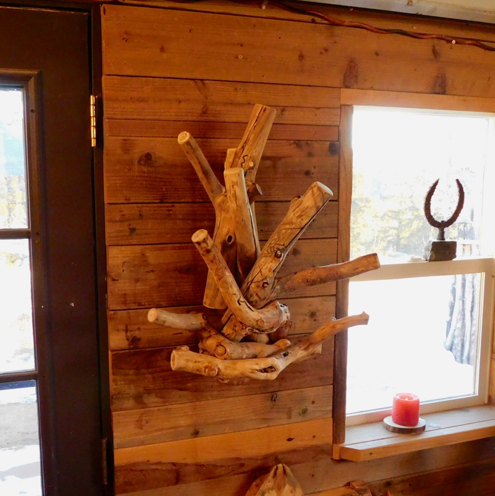 Branch Coat Tree Tree Sculpture Rustic Hat Rack Wood Wall Art Coat Rack ...