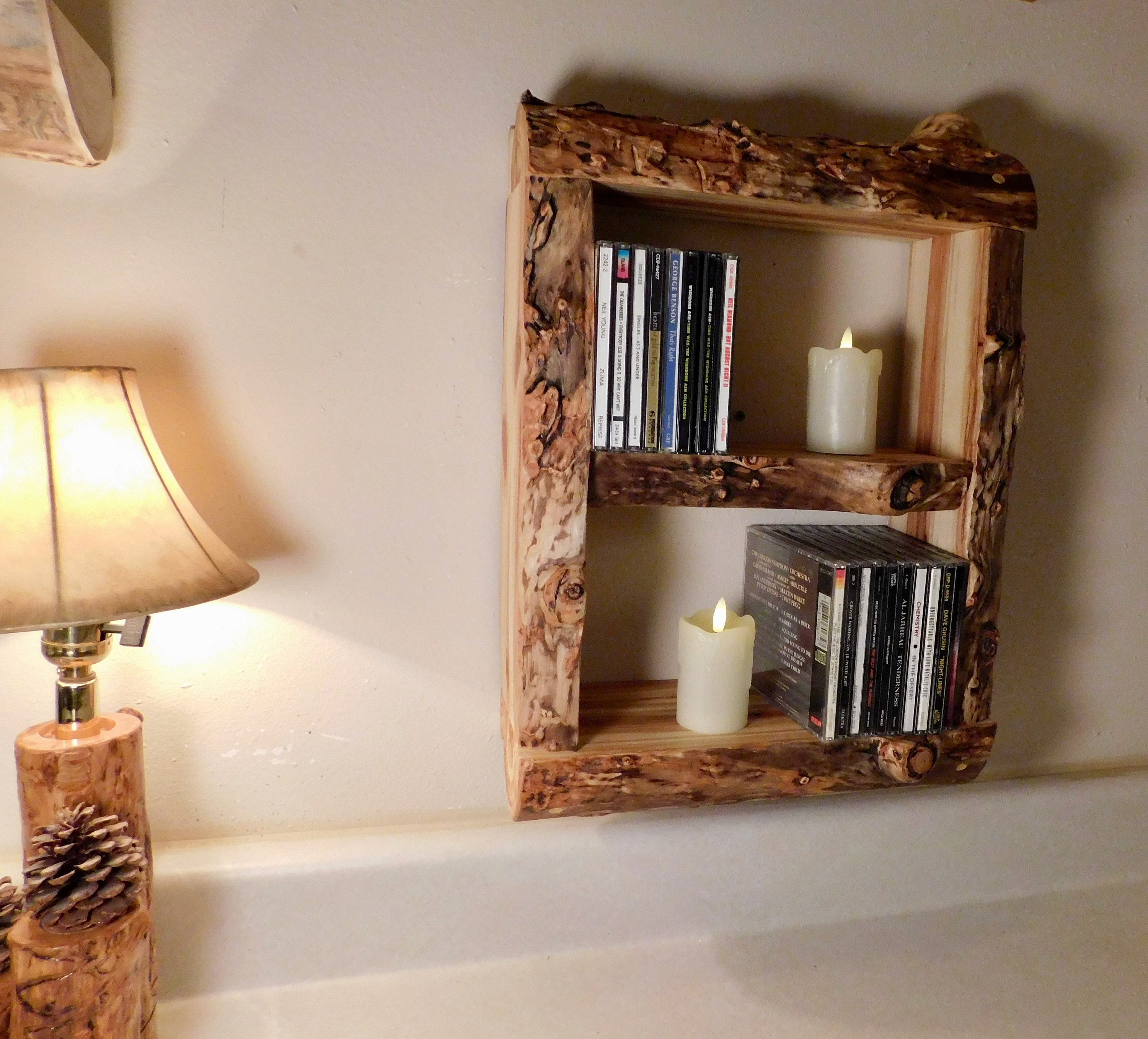 Man Cave Shelf Rustic Wall Shelf Cubby Hole Shelf Shadow Box - Etsy