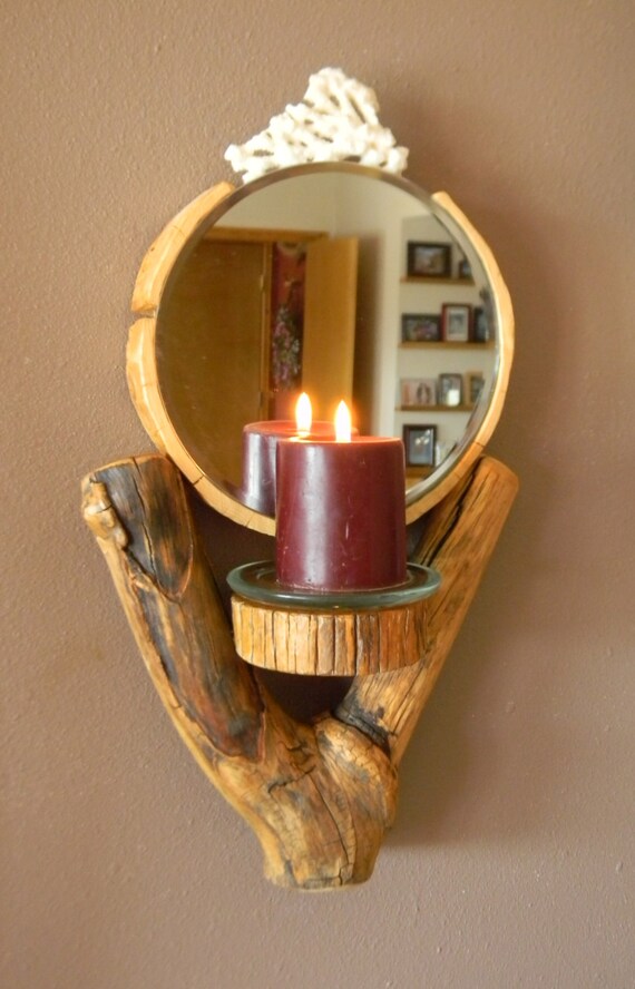 Items similar to Log wall mirror. on Etsy