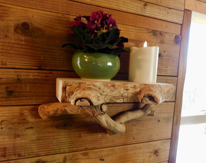 Floating Accent Shelf Log Shelf Mini Mantle Shelf - Etsy