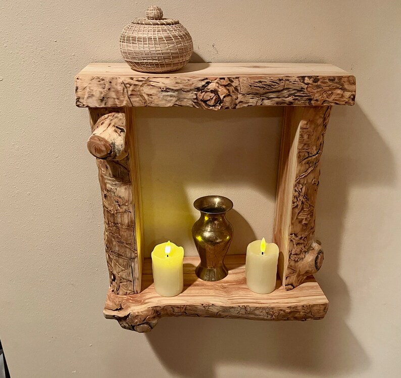 Rustic Shadow Box, Memorial Shelf Shrine Shelf Alter Display Bible ...