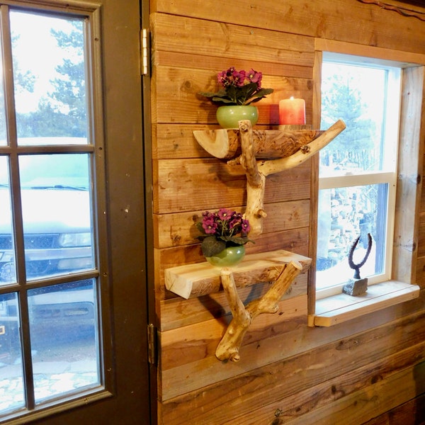 Log Shelves - Etsy