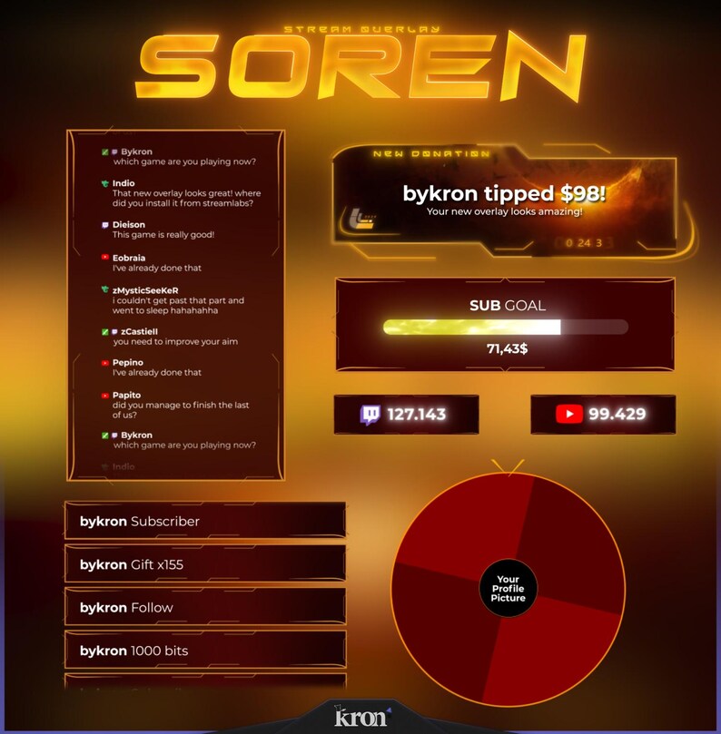 Soren Stream Overlay Pack, Animated Scenes, Alerts, Widgets, Twitch ...