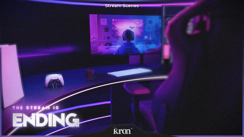 Futuristic Neon Gaming Room Stream Overlay Pack, Twitch Overlay - Etsy