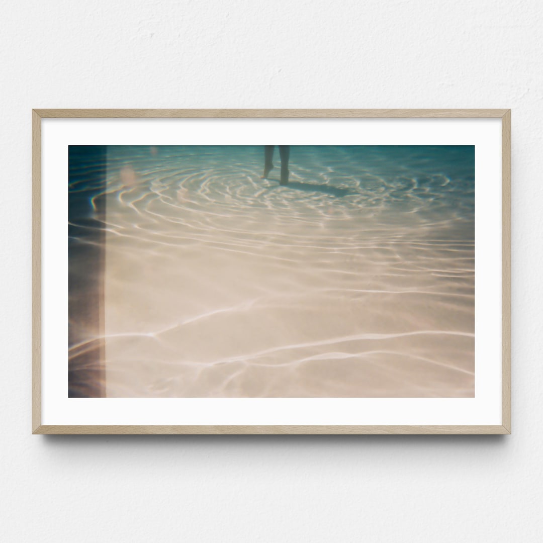 Underwater Pool Wall Art for Bathroom, 35mm Film Abstract Print for ...