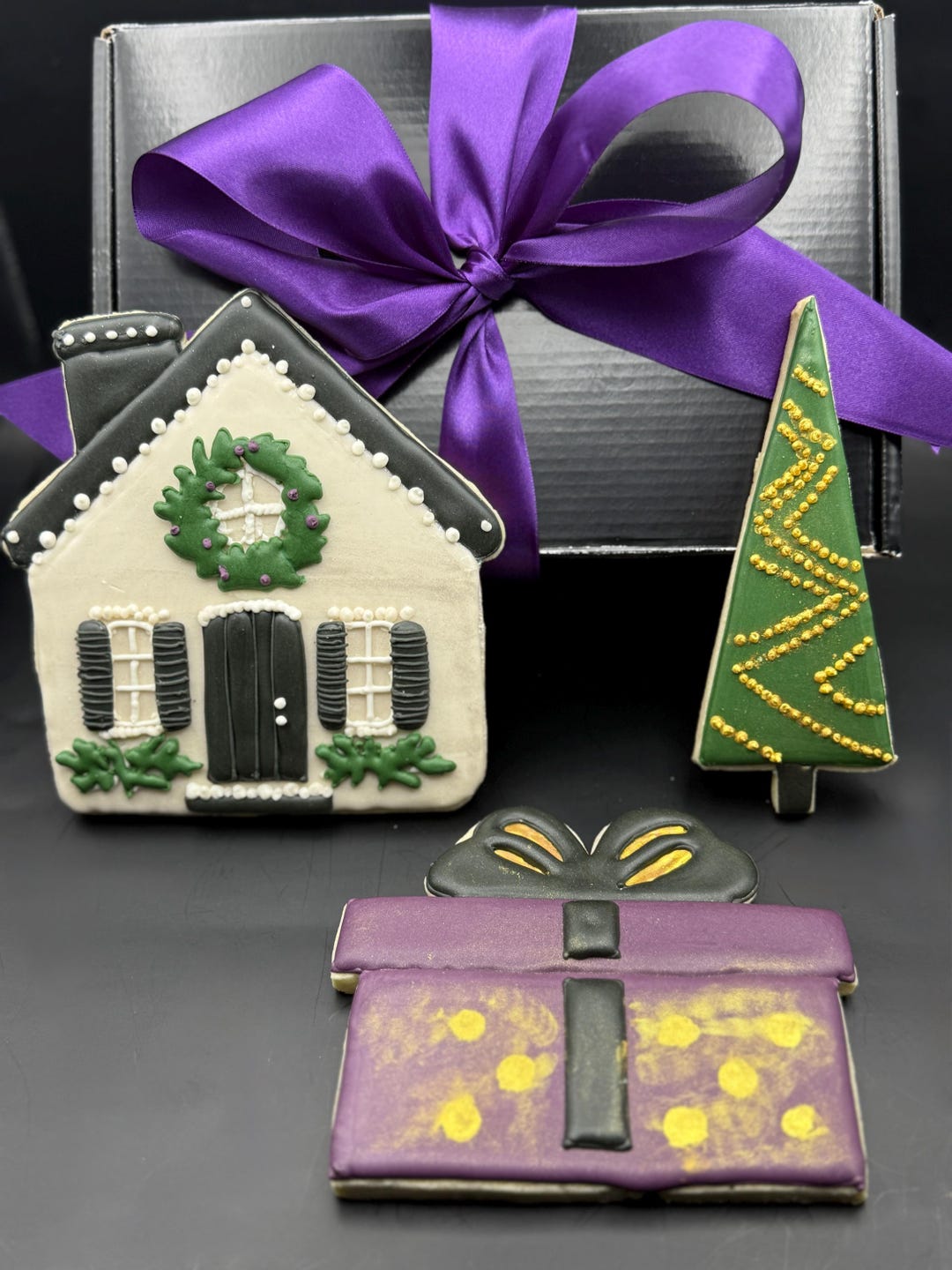 Home for the Holidays Luxury Cookie Set, Elegant Christmas Cookies ...