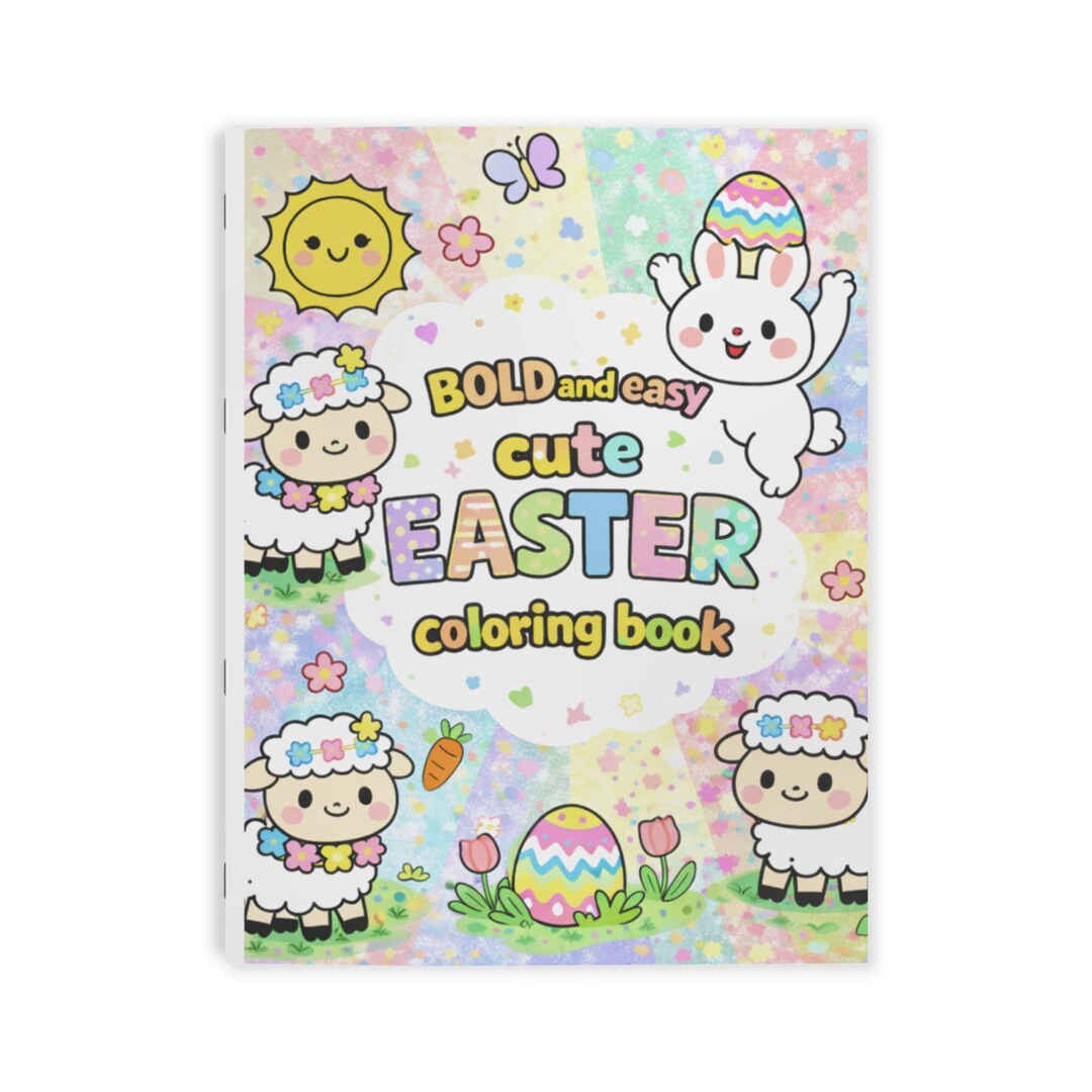 Easter Coloring Book | Bunnies, Lambs, Eggs for Kids - Etsy