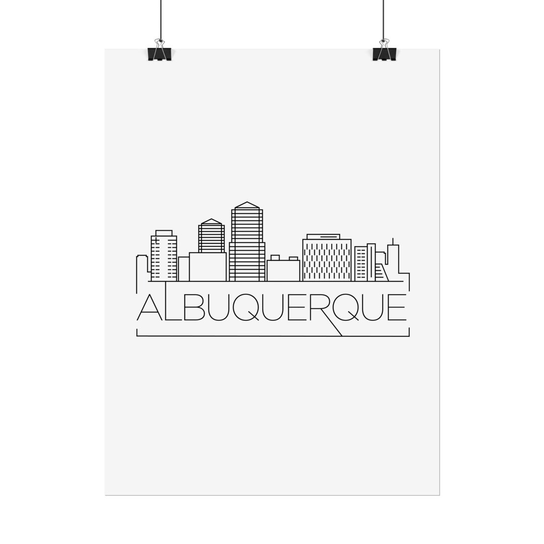 Albuquerque Skyline Poster – Southwest Cityscape Wall Art - Etsy