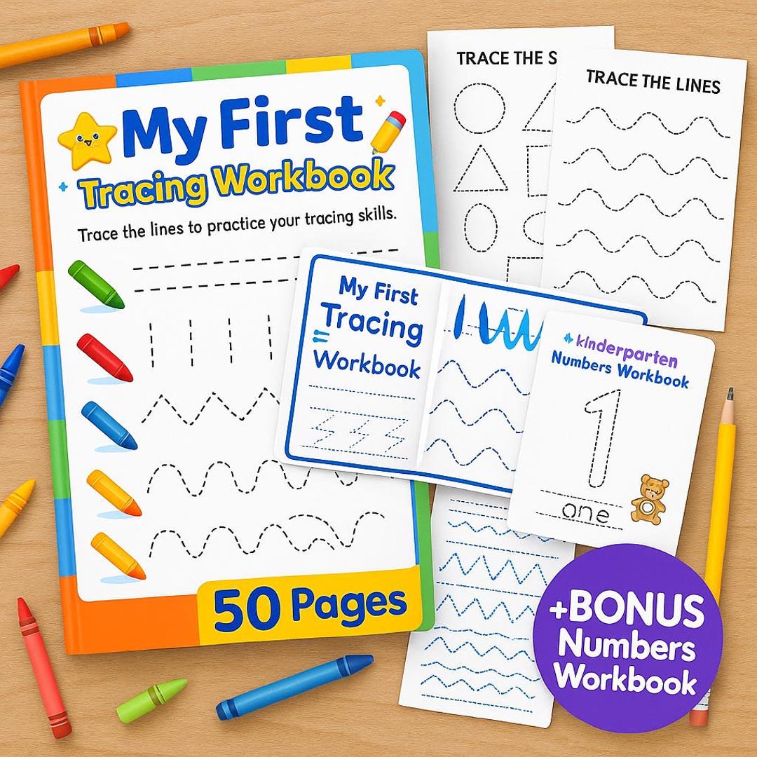 Tracing Workbook • Pre-writing Practice for Preschool & Kindergarten ...