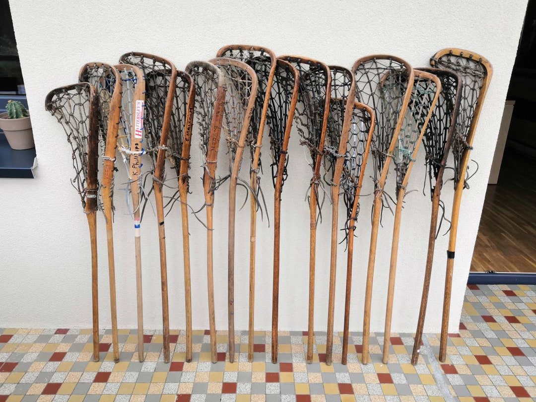 Vintage 1940s Wooden Lacrosse Stick – Authentic Handmade Field Stick ...