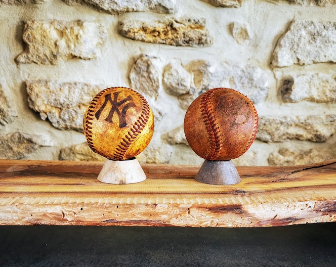 Vintage Leather Baseball - Etsy