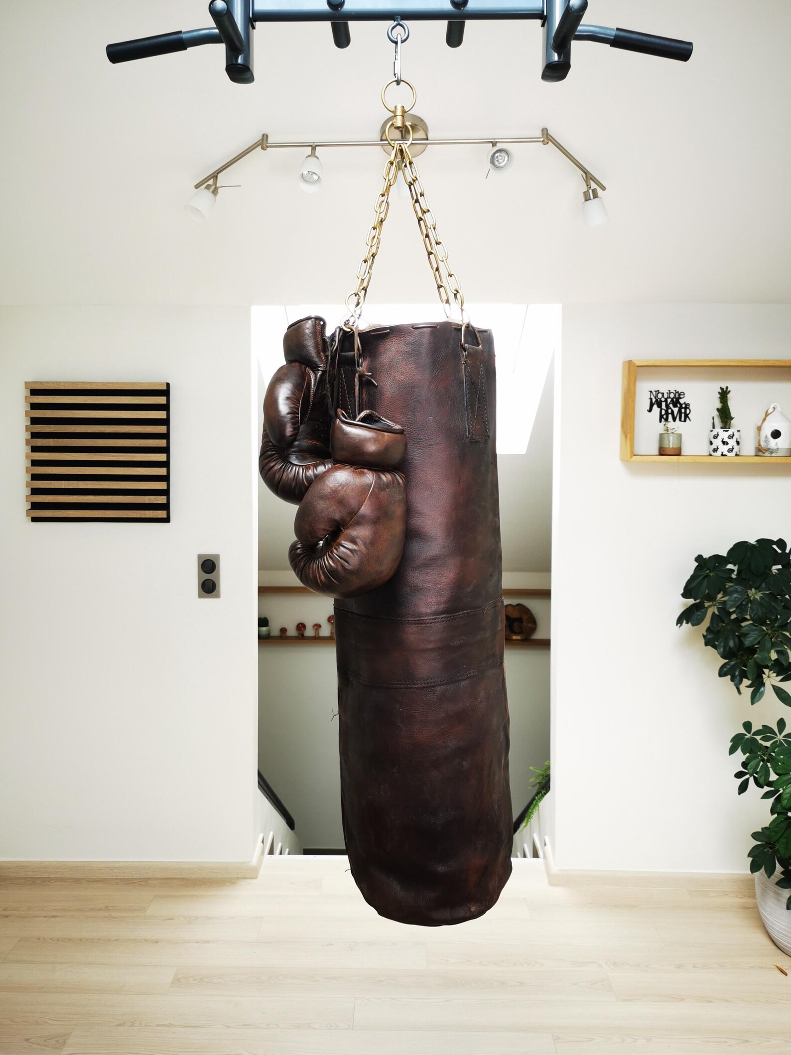 1920s BROWN PUNCHING SACK Bag Made From Genuine Vegetable-tanned ...
