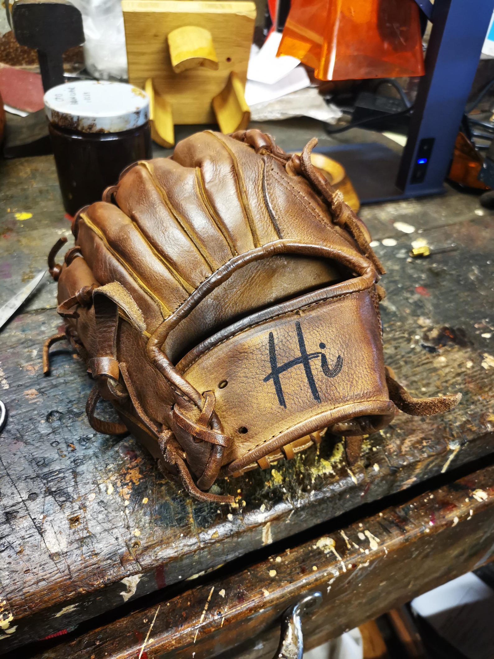 Vintage Leather Baseball Glove - Free Engraving - Hand Made - Etsy