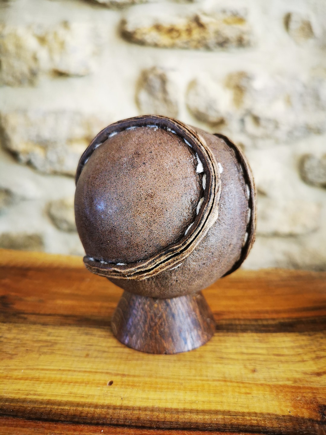 Hurling Ball Sliotar in Vintage Leather Handmade - Etsy