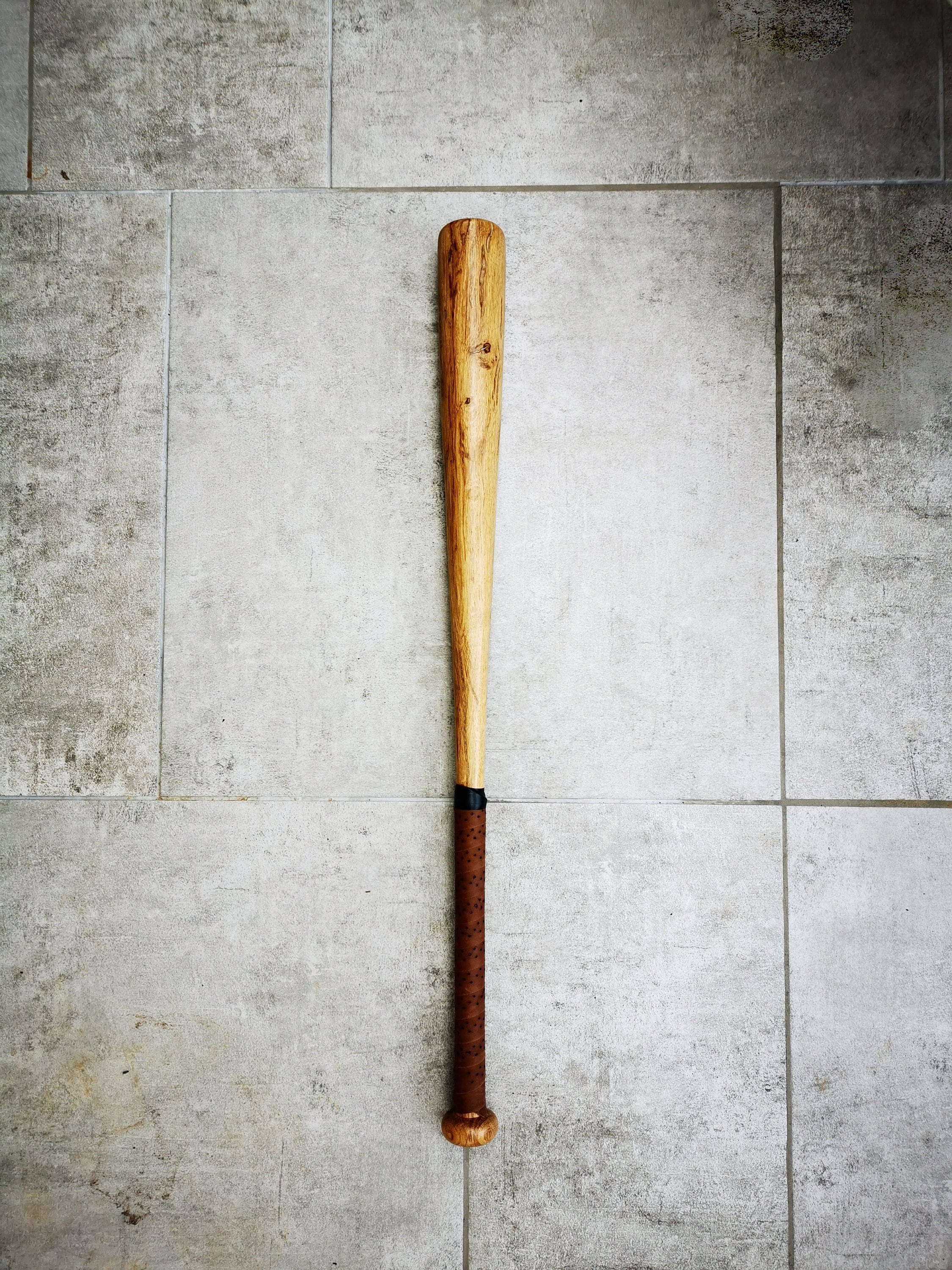 Oak Wood OLD BASEBALL BAT With Vintage Leather Grip Perfect Gift for ...