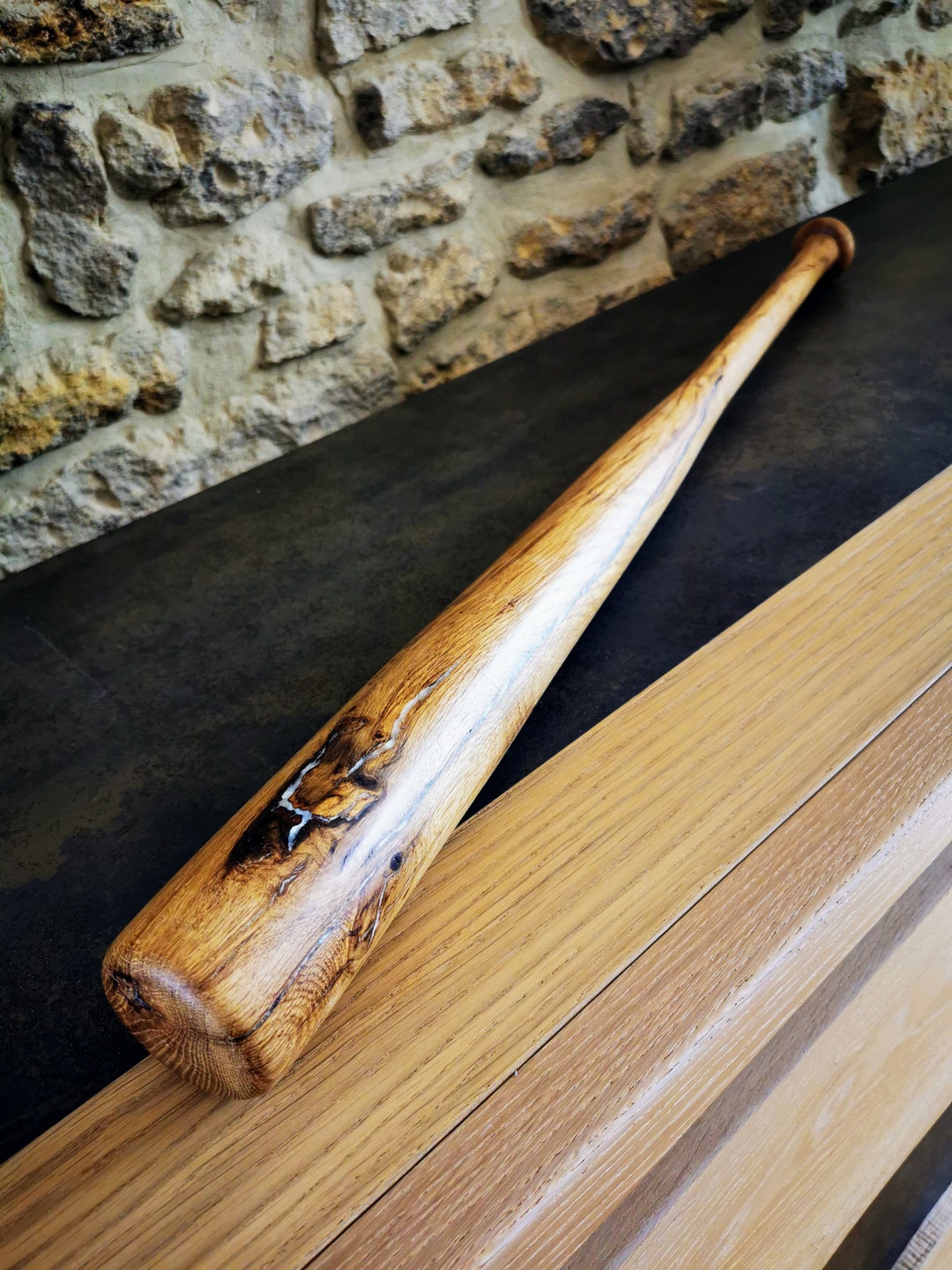 Oak Wood OLD BASEBALL BAT With Vintage Leather Grip Perfect Gift for ...