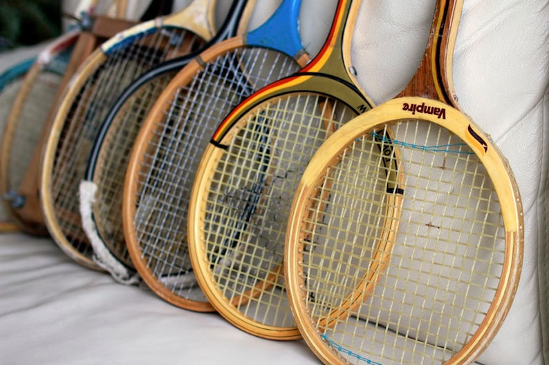 Old Vintage Collection Badminton Racket - Wood - Good Condition - Etsy