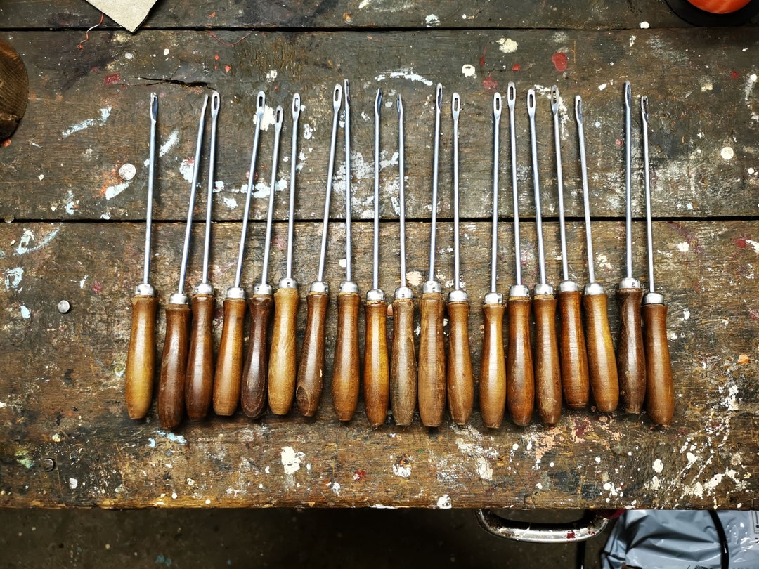 Wooden Lace Needle – Vintage Lacing Awl – Handcrafted Tool for Ball ...