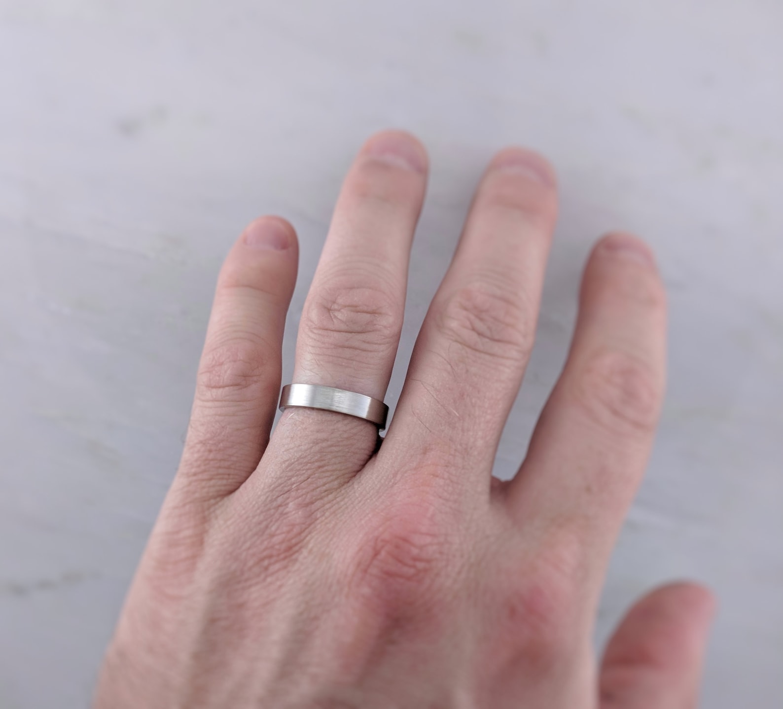 Mens Wedding Ring 14K Gold Ring 4mm Ring - Etsy