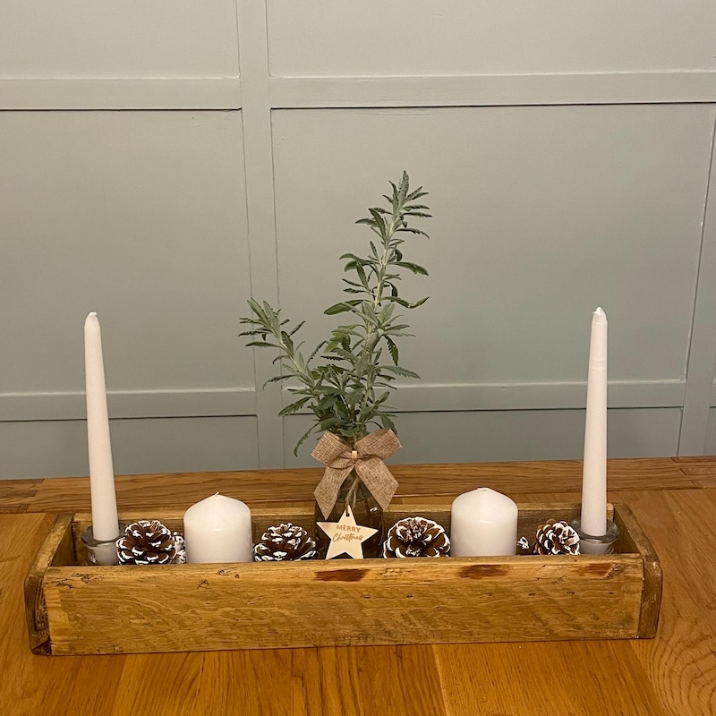 Wooden Candle Tray Small - Etsy UK
