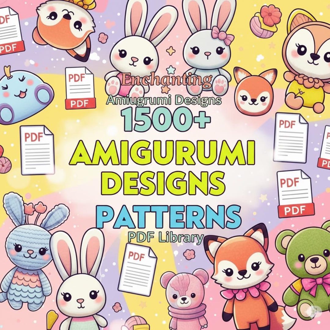 1500+ Amigurumi Crochet Patterns Mega Bundle PDF | Cute Animals, Dolls ...