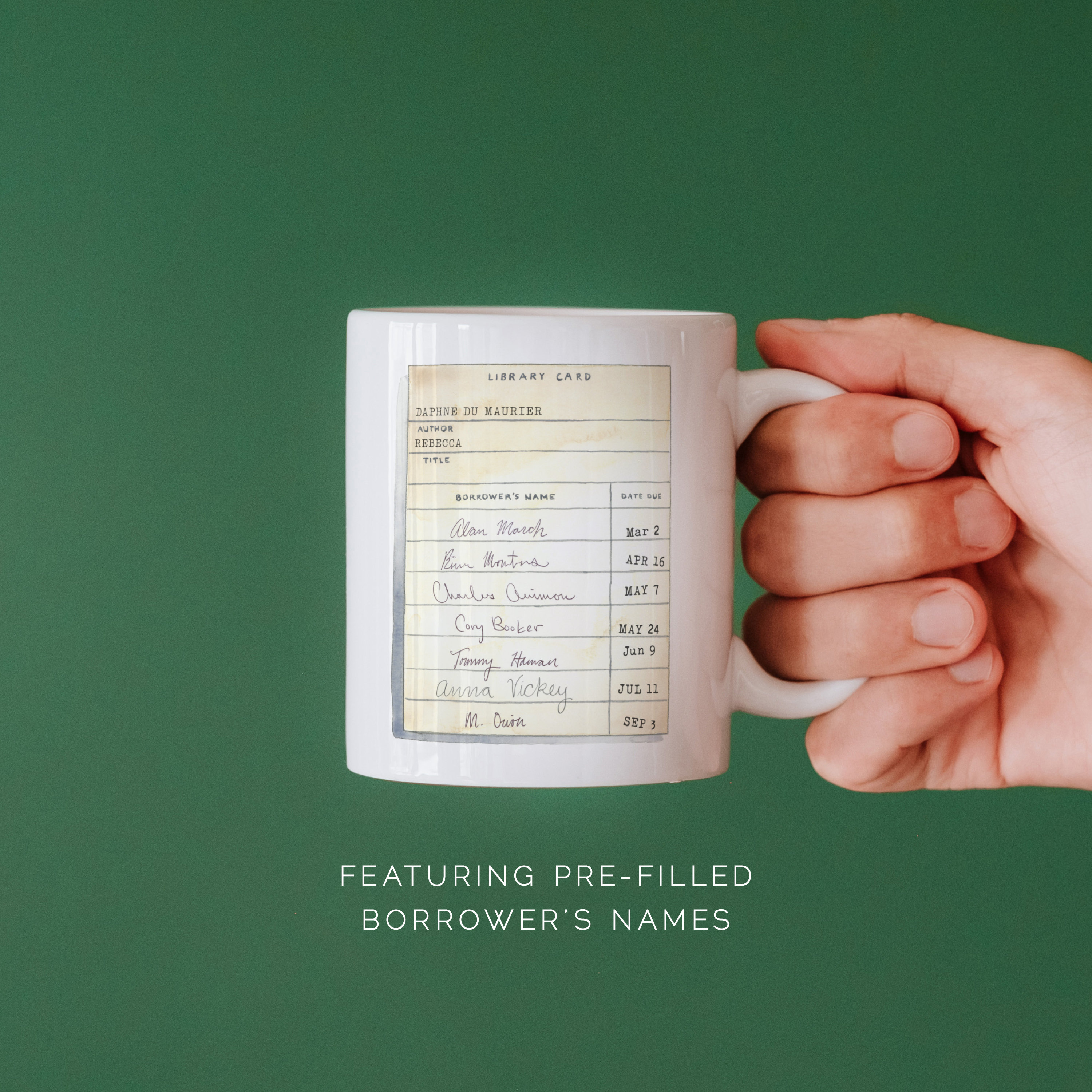Personalized Mug - Library Card : Your Favorite Book - Custom Coffee ...